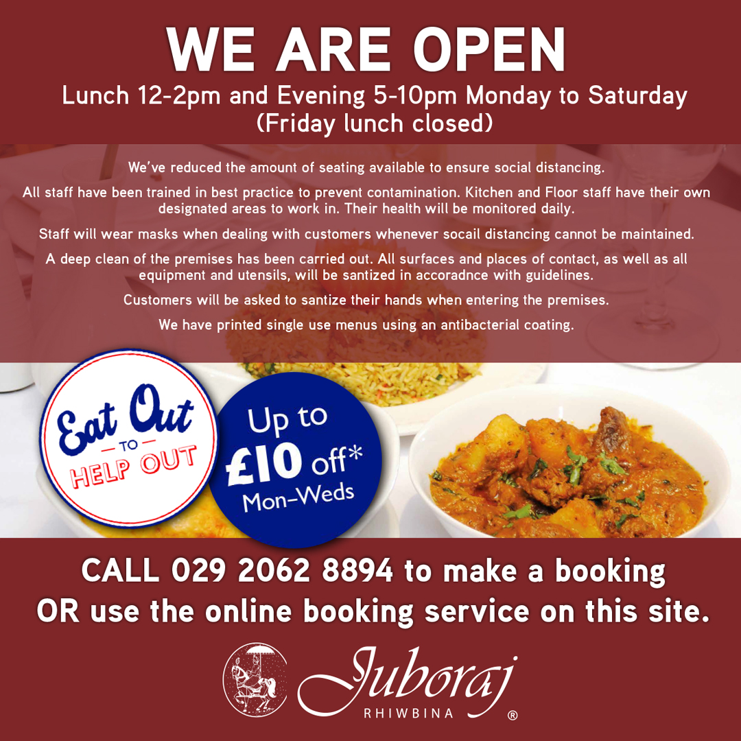 Juboraj Rhiwbina – Serving the best Asian food in Rhiwbina since 1989
